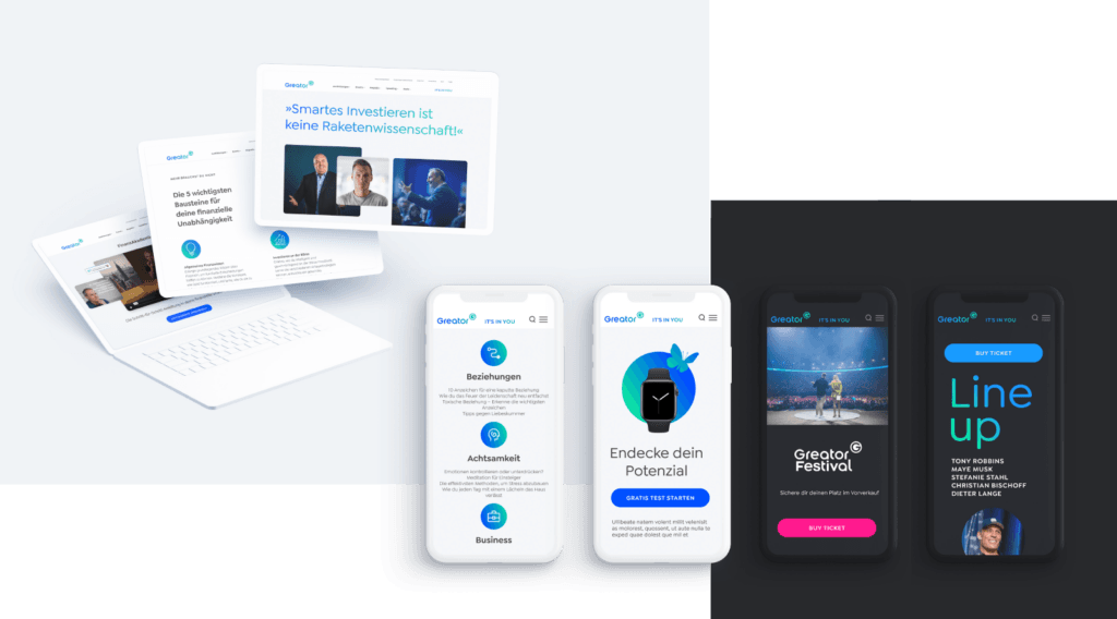 Brand refresh, visual identity and media design for Greator | dmcgroup