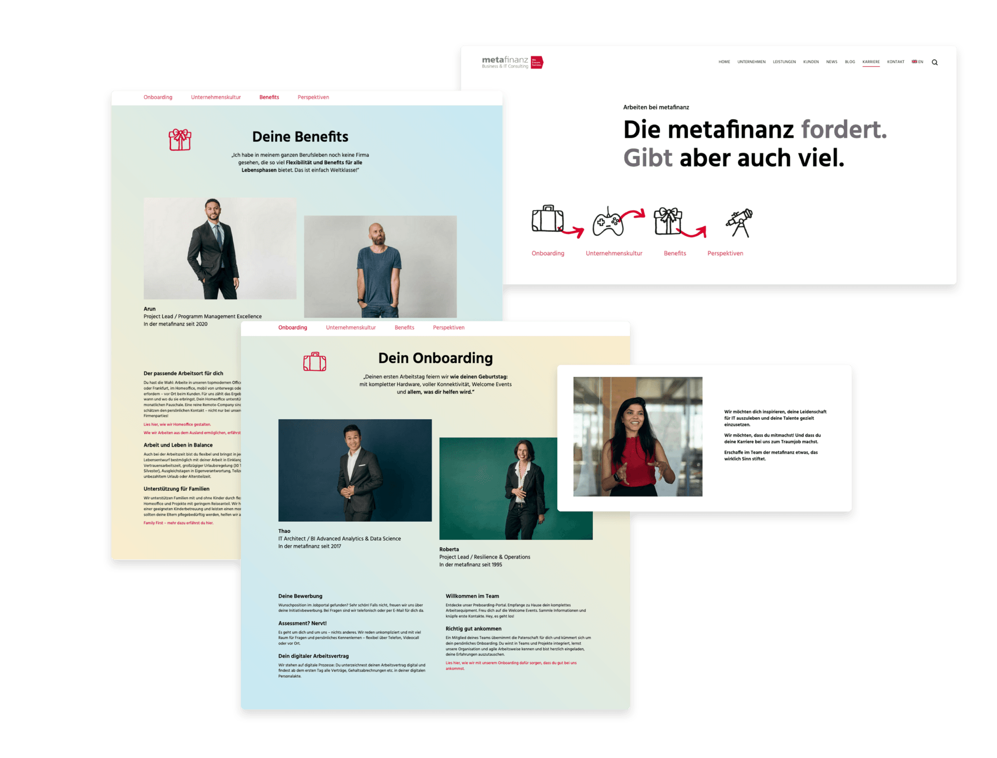 Recruiting Kampagne, Storytelling, Design, Front- & Backend | dmcgroup